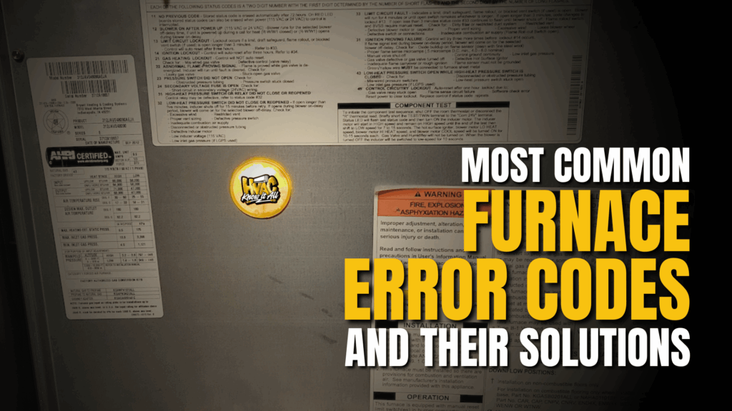 The 11 Most Common Furnace Error Codes and Their Real-World Solutions ...